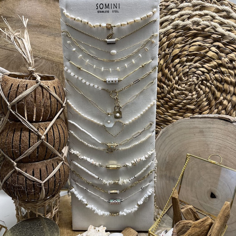 Collier CASSIE en acier inoxydable . Secret d'acier